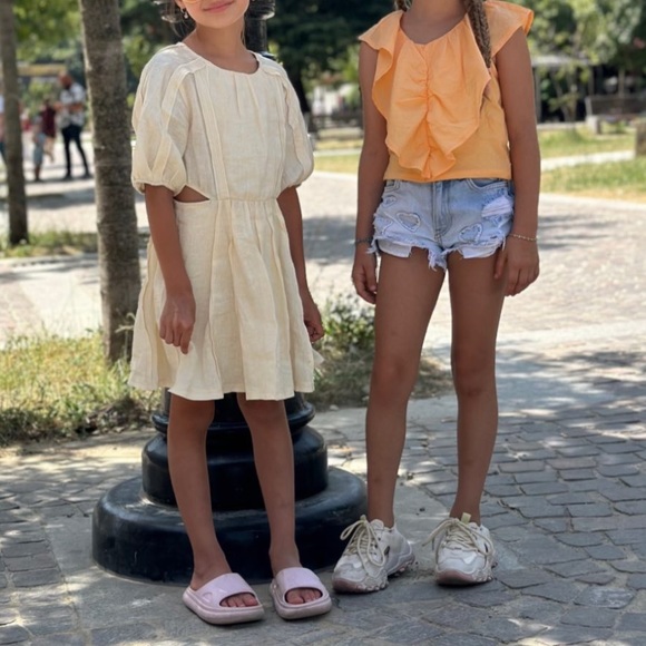 Zara | Dresses | Gorgeous Zara Nwt Cut Out Linen Dress | Poshmark